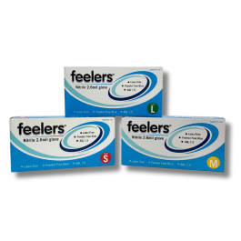 Feelers Blue Nitrile Gloves - Pack of 100 (Sizes Available)