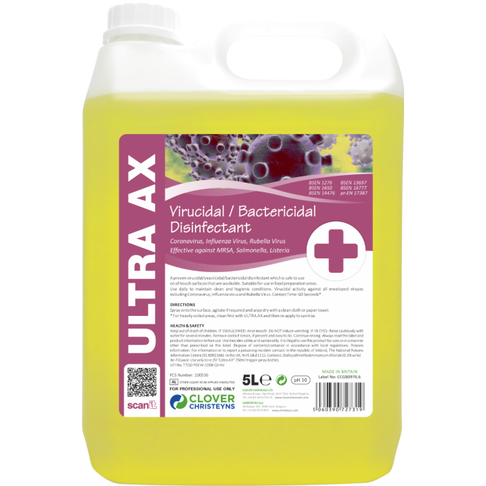 Clover Ultra AX Antiviral Spray - 5 Litre